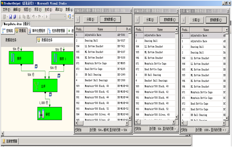Sql Server Bi Step By Step 4 1 合并数据 Merge和merge Join组件 Csdn博客